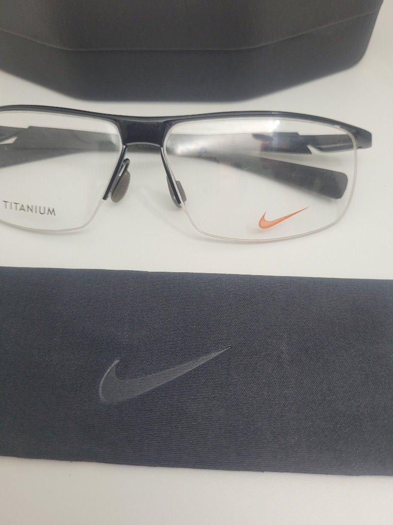 Nike Sport Titanium Half Frame Polish Black, Men's Fashion, Watches ...