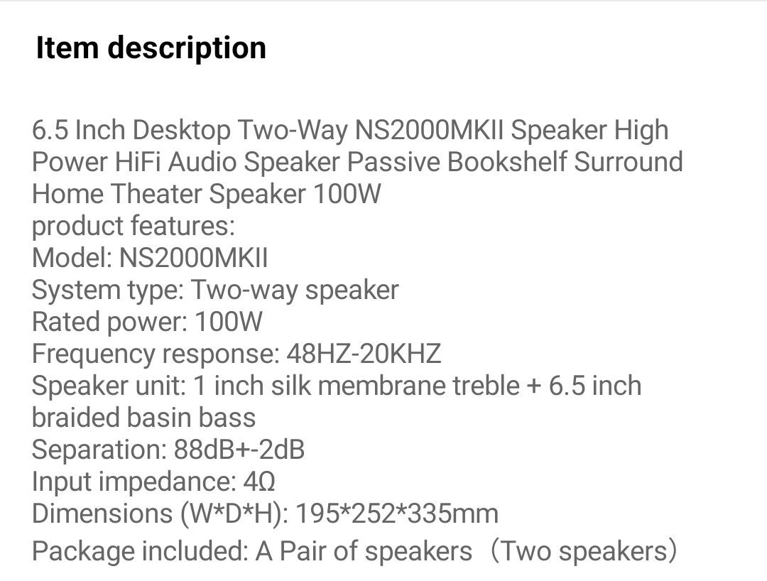 Nobsound NS 2000 MkII MK2 Speakers (NEW IN BOX), Audio, Soundbars ...