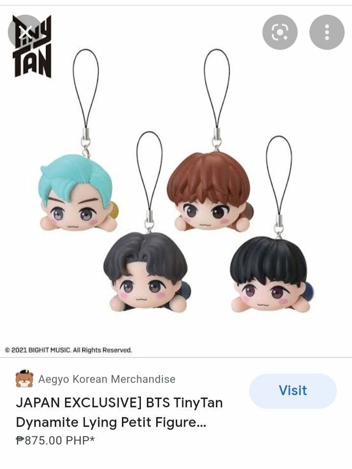 official BTS Japan exclusive merch TinyTan Nesoberi / Tiny Tan Takara Tomy lying figure keychain ...