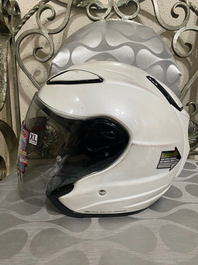 OGK Kabuto Avand 2 Pearl white, Motorcycles, Motorcycle Apparel on Carousell