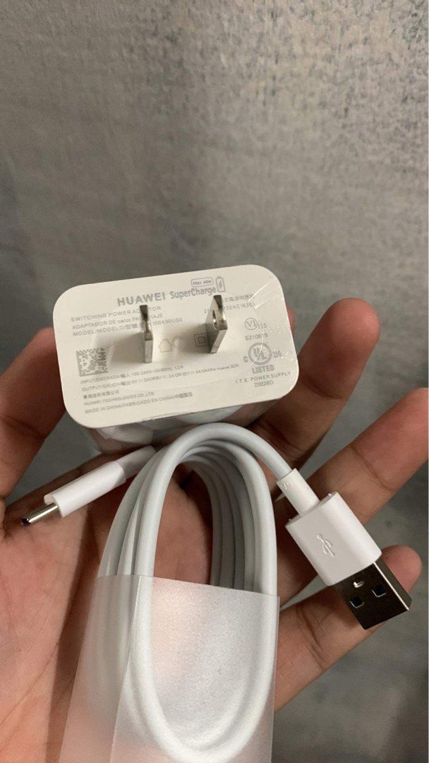 Original Huawei Charger Supercharge Adapter and Type C Cable, Mobile ...