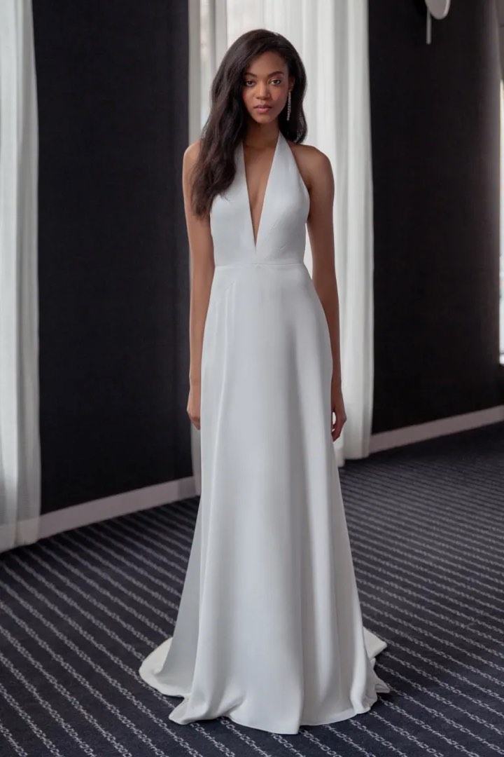 Original Janine by Jenny Yoo Satin Wedding Gown, Women's Fashion, Dresses & Sets, Evening ...