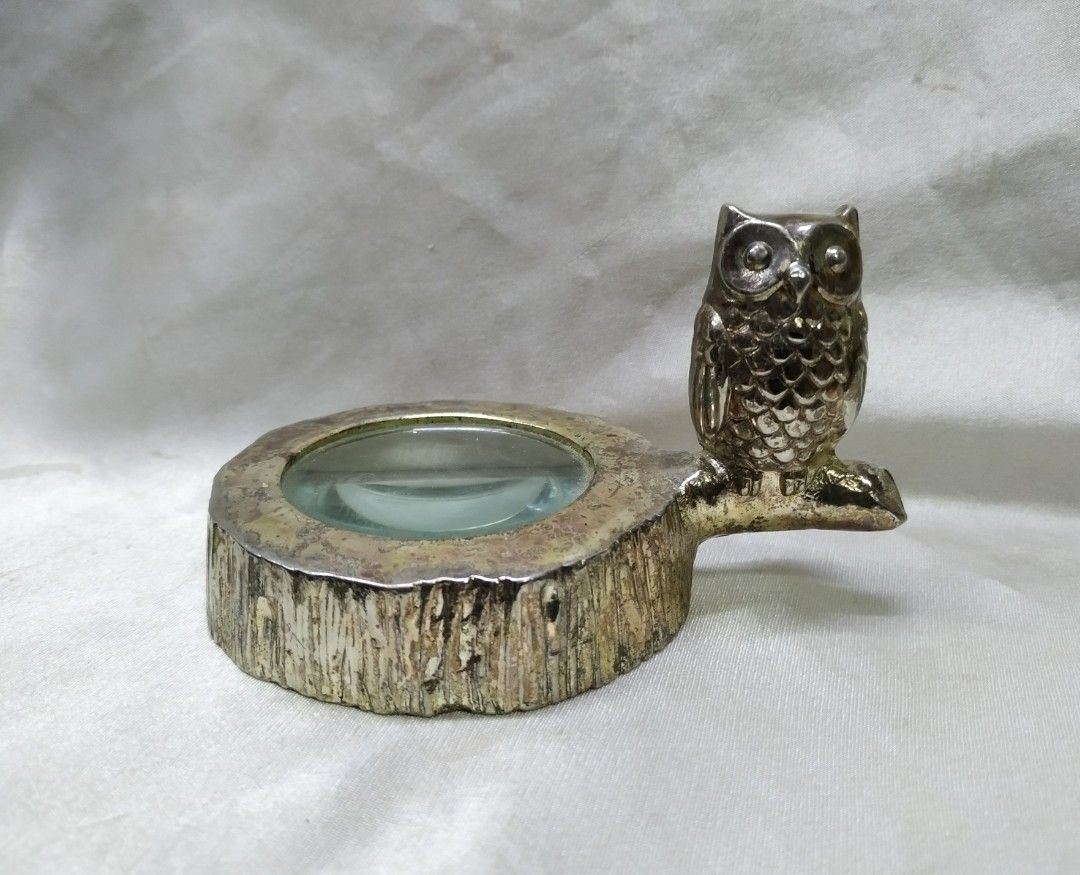 Paperweight Loupe Owl Paperweight Glass Magnifier Magnifying Glass ...