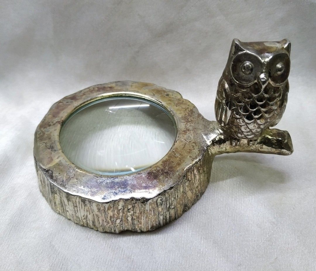 Paperweight Loupe Owl Paperweight Glass Magnifier Magnifying Glass ...