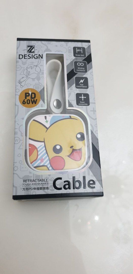 PIKACHU / CINNAMOROLL SANRIO POKÉMON HI-SPEED USB CABLE FOR TRAVEL ...