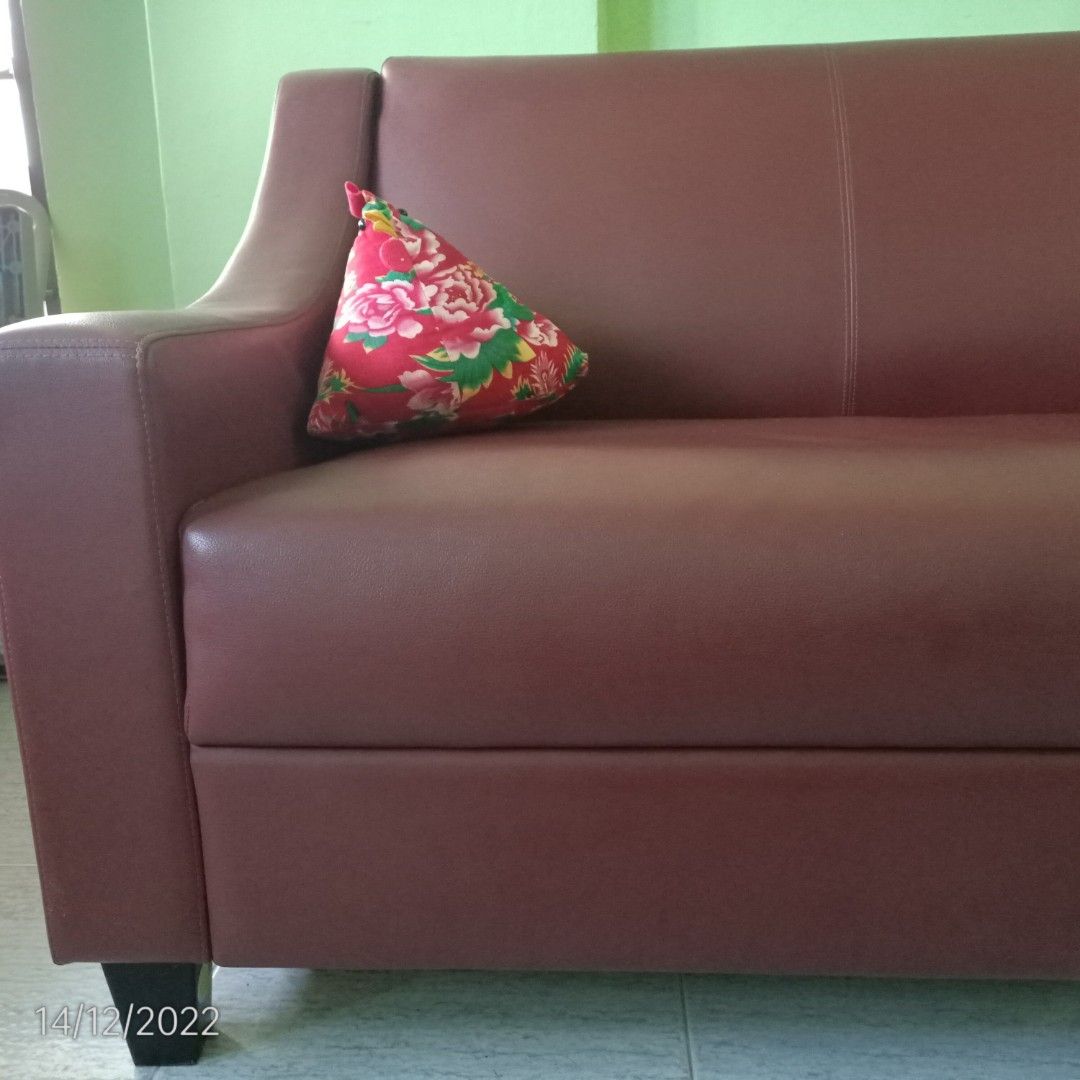 PVC 3 seater Sofa, Furniture & Home Living, Furniture, Sofas on Carousell