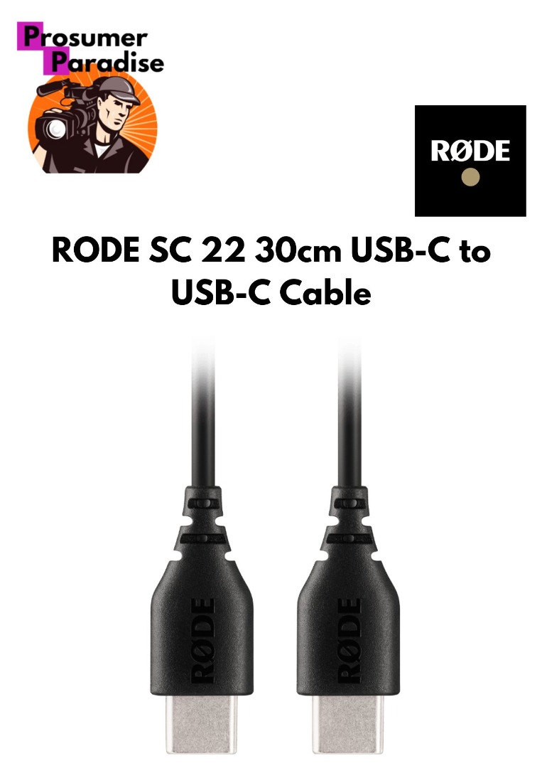 RODE SC22 30cm USB-C to USB-C Cable, Audio, Other Audio Equipment on ...