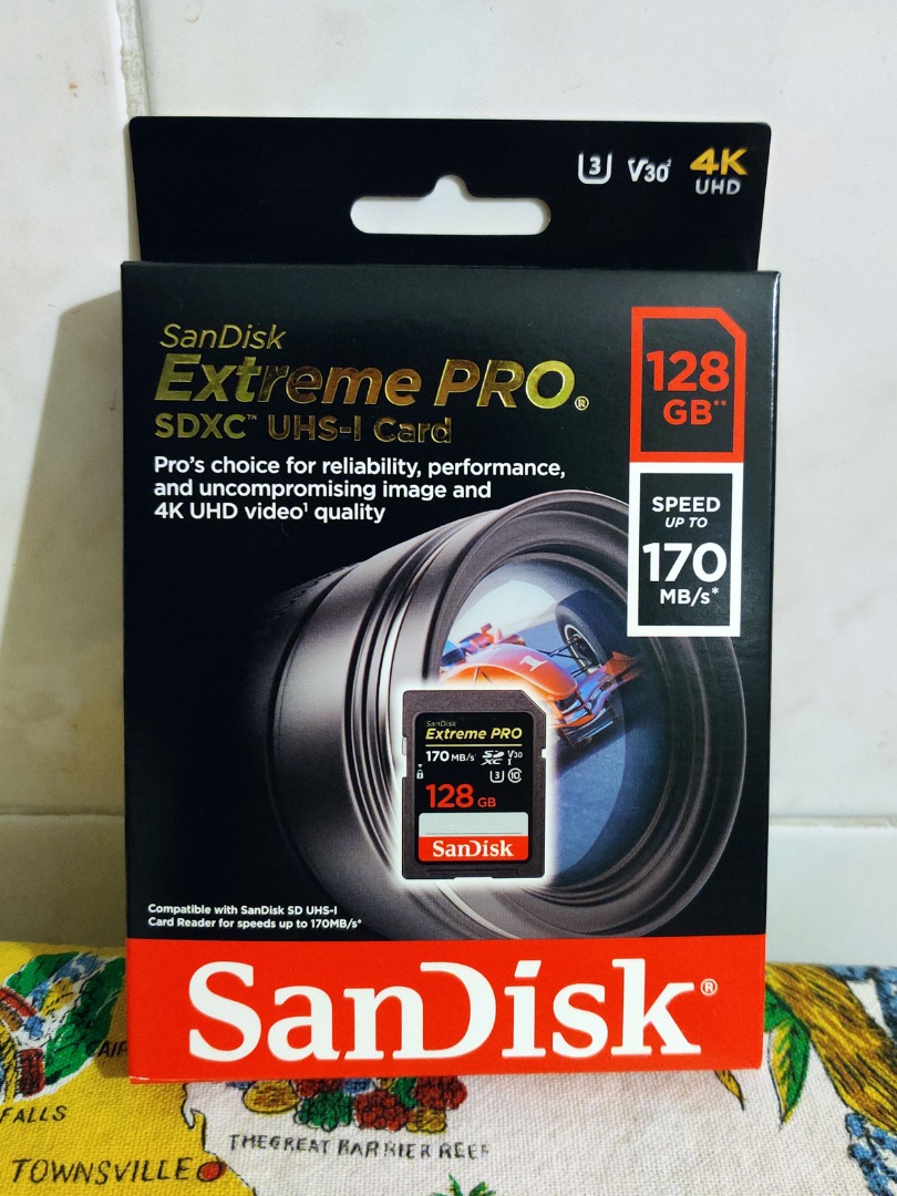 Sandisk Extreme Pro SD Card 128GB (Brand new, unopened), Mobile Phones ...