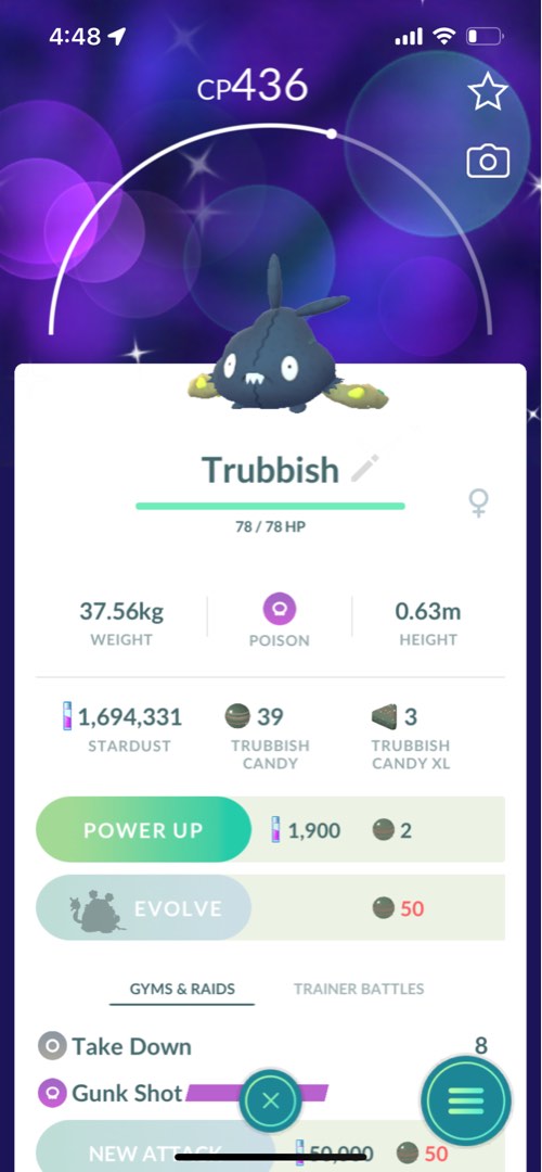 Shiny Trubbish pokemon go, Video Gaming, Gaming Accessories, In-Game ...