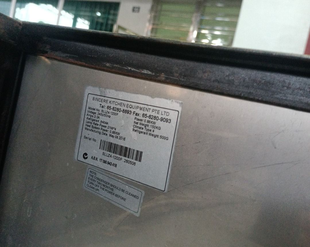 SINCERE 4 door upright chiller, TV & Home Appliances, Kitchen ...