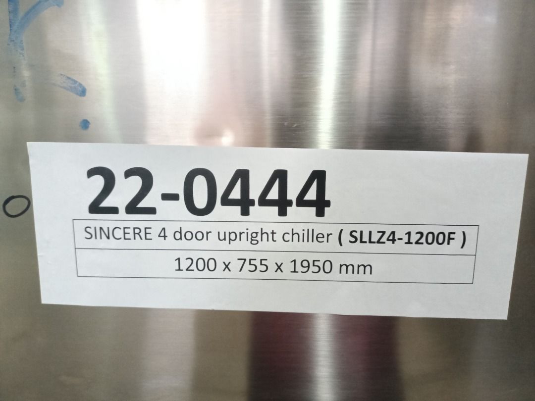 SINCERE 4 door upright chiller, TV & Home Appliances, Kitchen ...