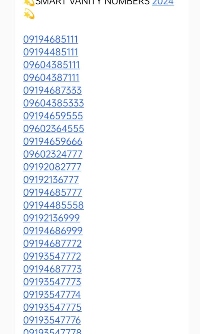 SMART SPECIAL NUMBERS (2024), Mobile Phones & Gadgets, Mobile & Gadget ...