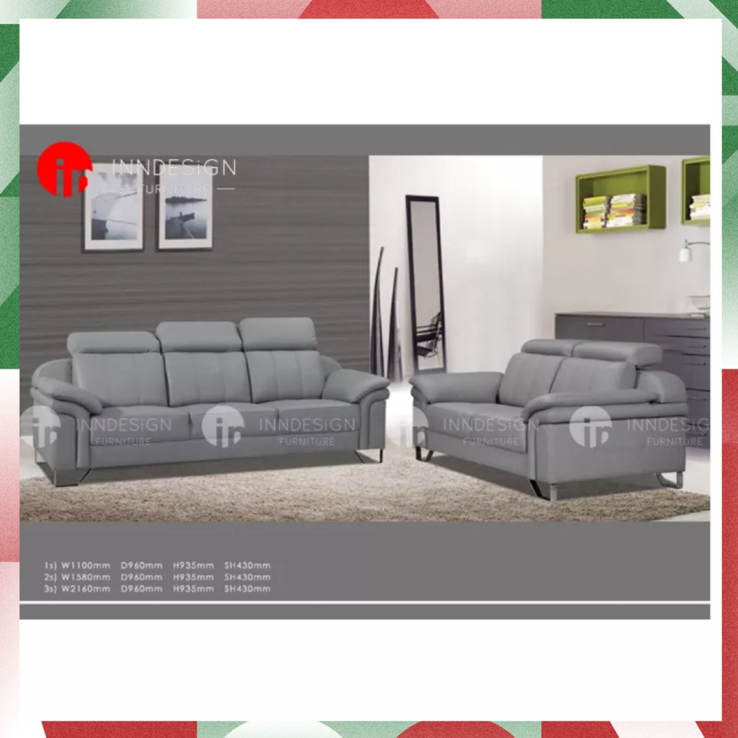 Sofa 1/2/3 seaters PVC Leather Sofa, Furniture & Home Living, Furniture, Sofas on Carousell