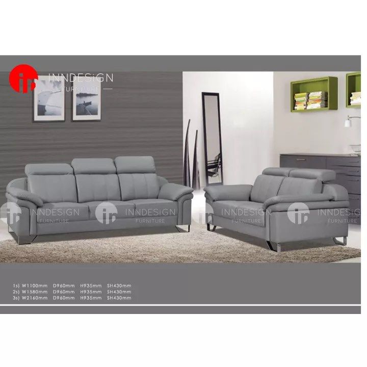 Sofa 1/2/3 seaters PVC Leather Sofa, Furniture & Home Living, Furniture ...