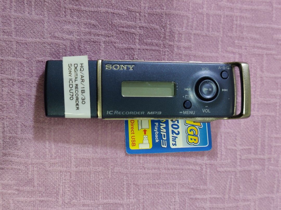 Sony ICD-U70 All-In-One MP3 and Digital voice recorder 1GB, 音響器材, 錄音機 ...