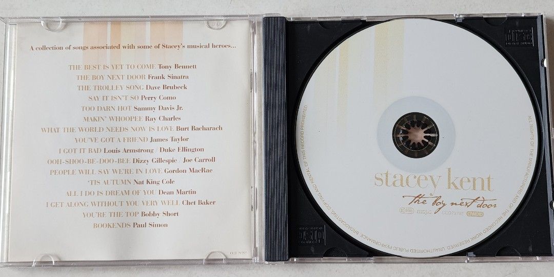 Stacey Kent ~ The Boy Next Door ( CANDID ) CD, Hobbies & Toys, Music ...