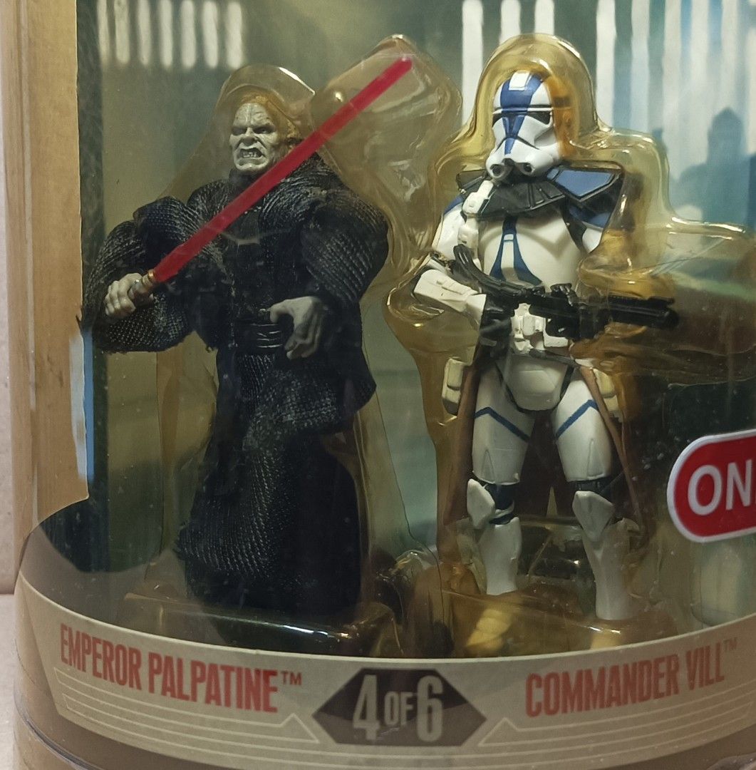 Star Wars TAC 3.75" Scale Order66 EMPEROR PALPATIN & COMMANDER VILL ...