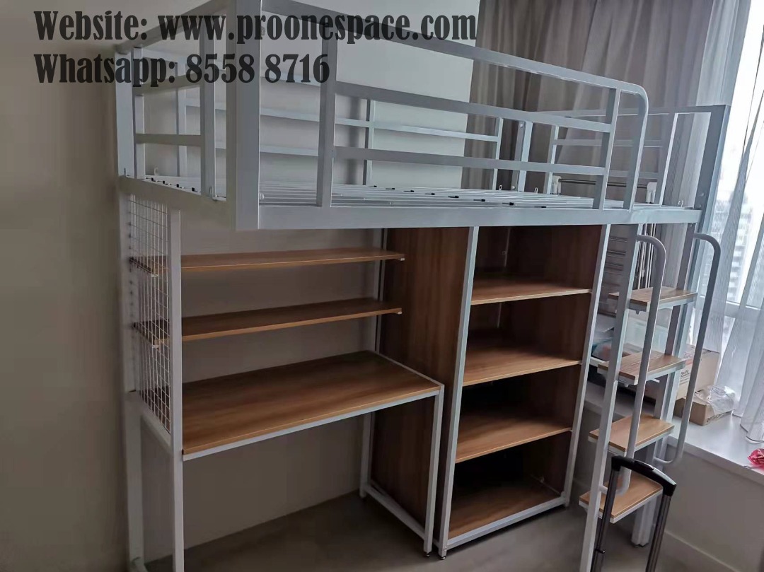 Steel loft bed customization, Furniture & Home Living, Furniture, Bed ...