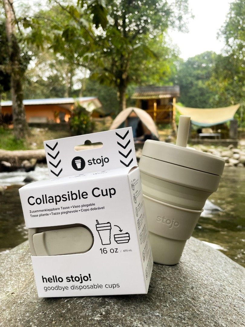 Stojo Collapsible Cups 16oz, Furniture & Home Living, Kitchenware & Tableware, Water Bottles ...