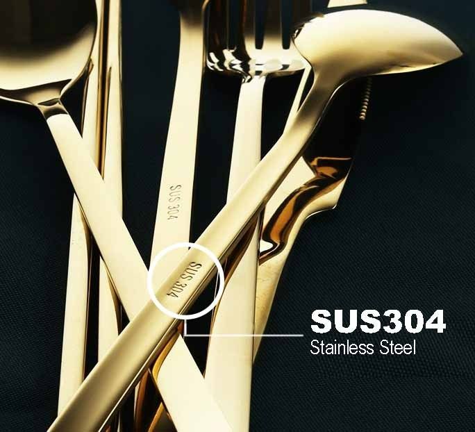 SUS304 Gold Cutlery Teaspoon | Knife | Straw | Fork Spoon, Furniture ...