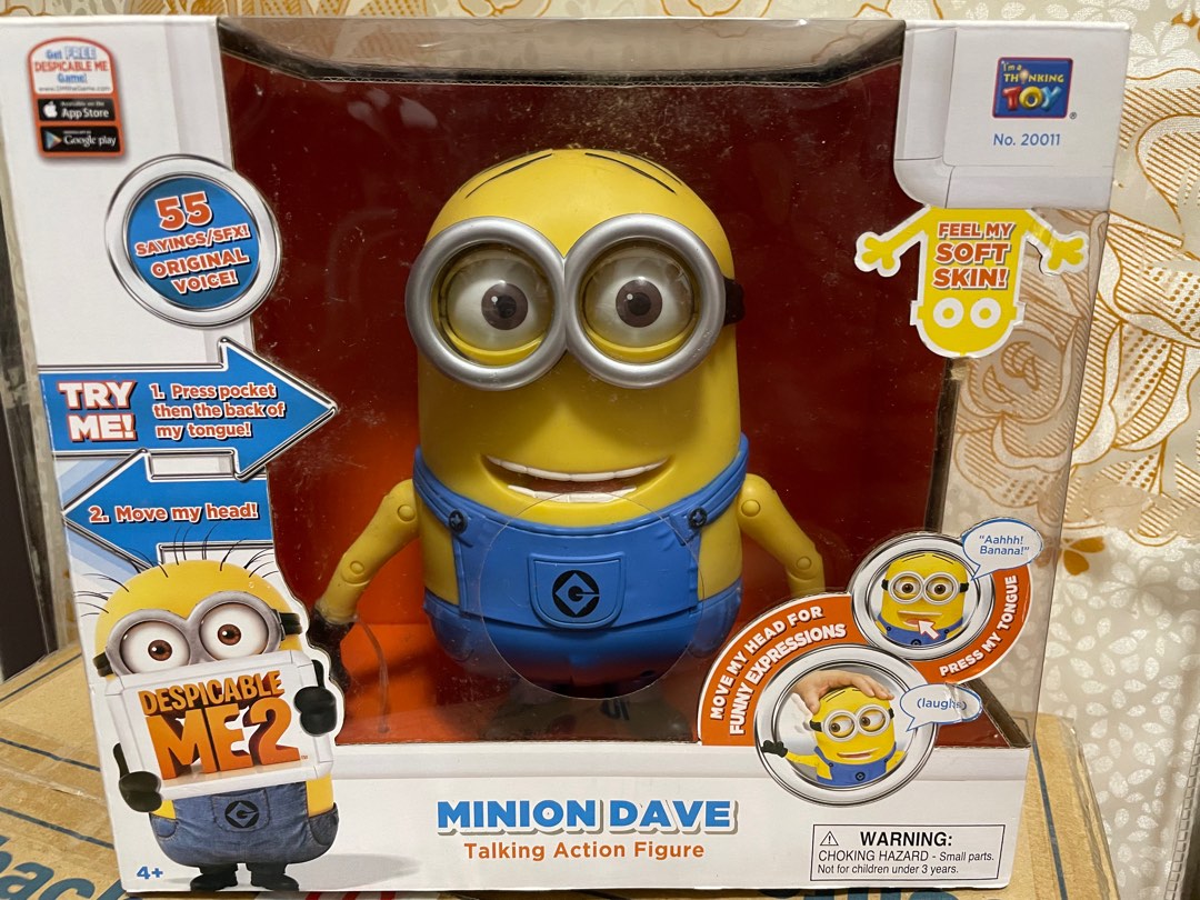 Talking Minion Dave, 興趣及遊戲, 玩具 & 遊戲類 - Carousell