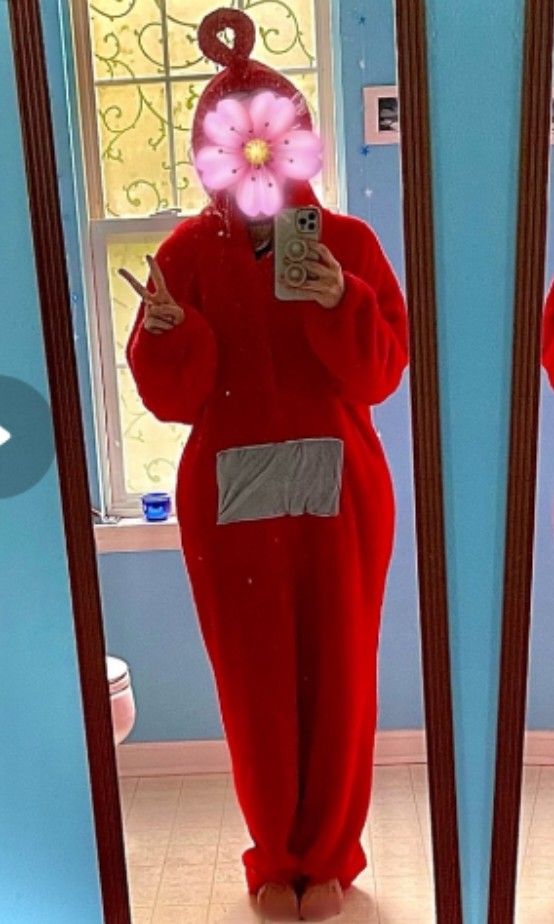Teletubbies Po Onesie red christmas outfit, Women's Fashion, Dresses ...