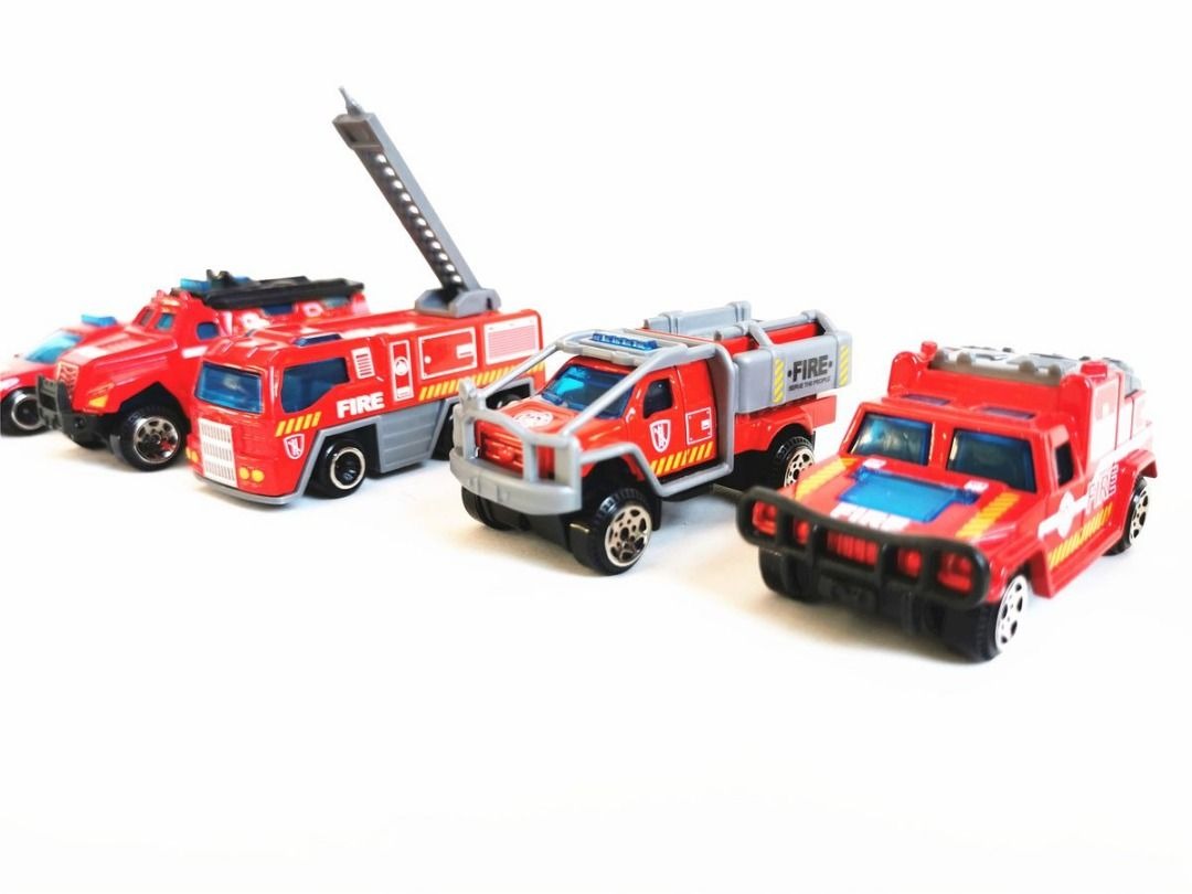 Toy Cars Fire Department Rescue Vehicle Die-Cast Alloy 6 Emergency ...