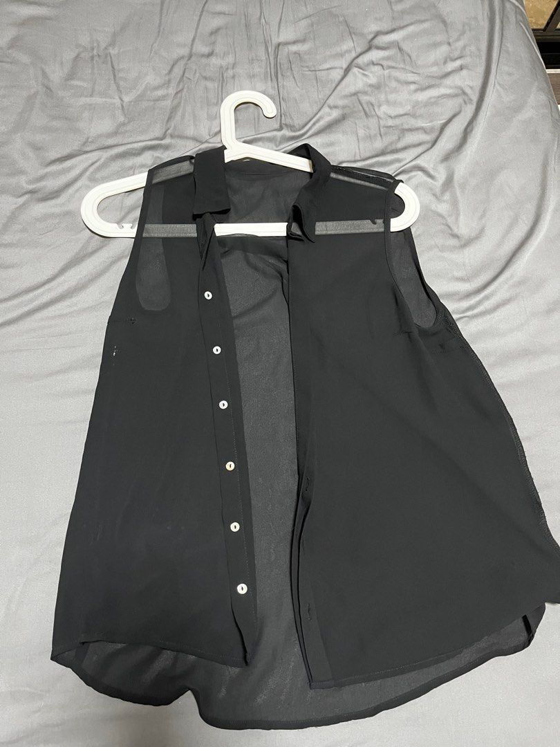 translucent black netting vest, Women's Fashion, Coats, Jackets and ...
