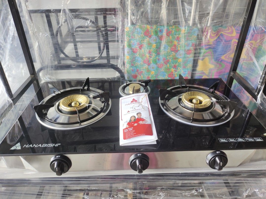 TRIPLE BURNER STOVE by HANABISHI, Furniture & Home Living, Bathroom ...