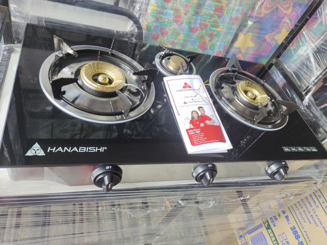 TRIPLE BURNER STOVE by HANABISHI, Furniture & Home Living, Bathroom ...