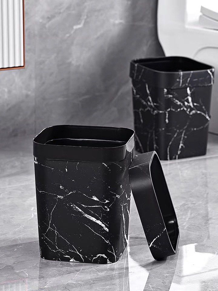Unique Marble / Wood-look Waste Bin Dustbin Trashbin for kitchen ...