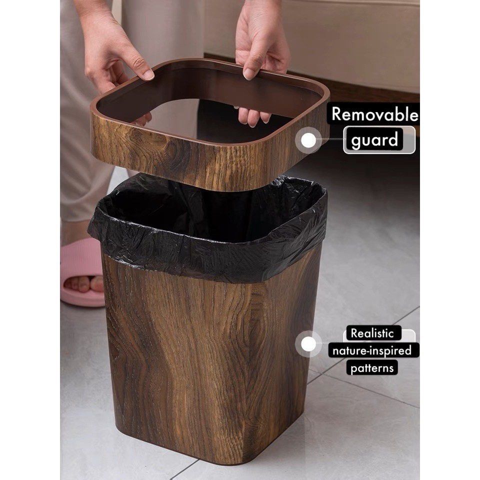 Unique Marble / Wood-look Waste Bin Dustbin Trashbin for kitchen ...
