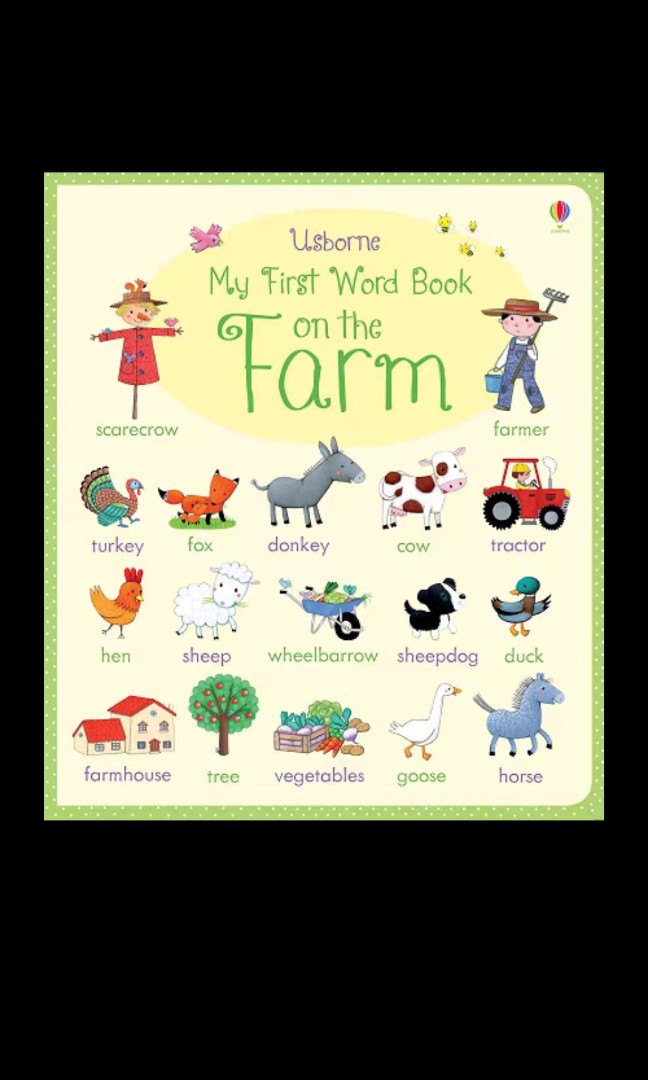 Usborne - My First word book on the farm, Hobbies & Toys, Books ...