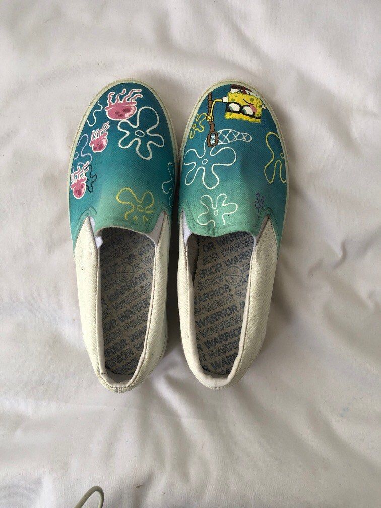 Vans Spongebob Custom, Women's Fashion, Footwear, Sneakers on Carousell