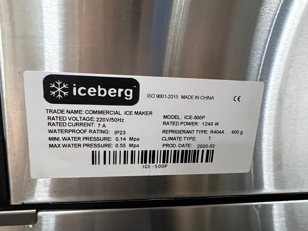 Very New Iceberg Ice Machine up to 225Kg, TV & Home Appliances, Kitchen ...