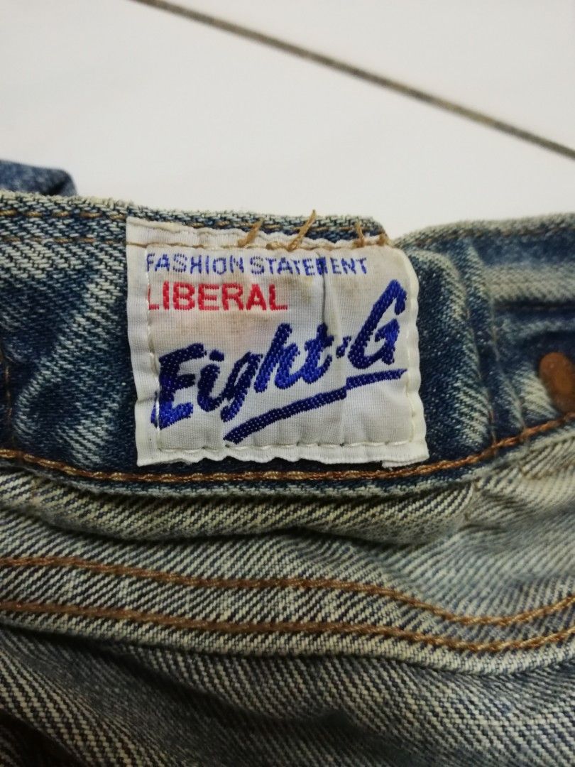 Vintage Jeans Denim EIGHT G Buckle Back Selvedge, Men's Fashion ...