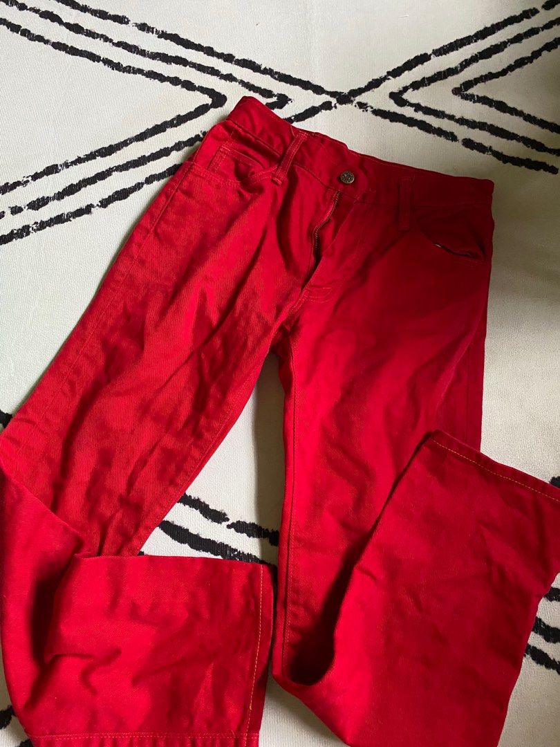 vintage red jeans, Women's Fashion, Bottoms, Jeans & Leggings on Carousell