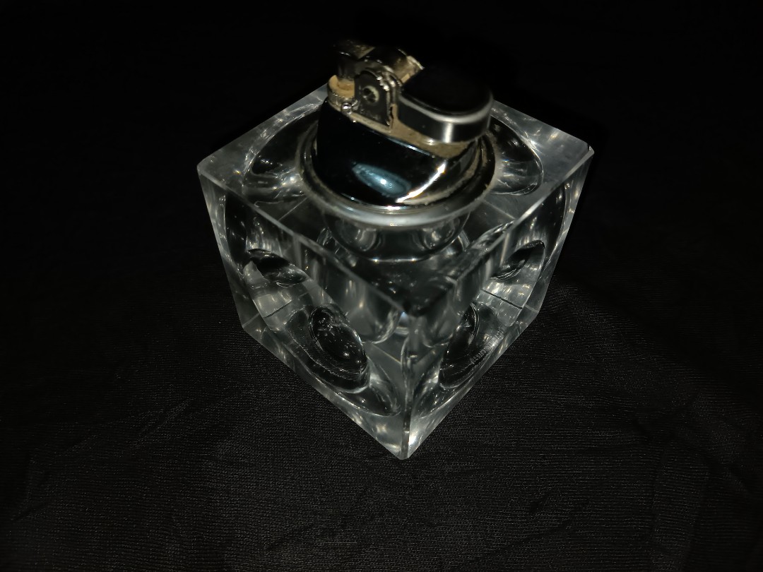 VINTAGE RETRO CUT GLASS SQUARE LIGHTER,1970s, JAPAN, Hobbies & Toys ...