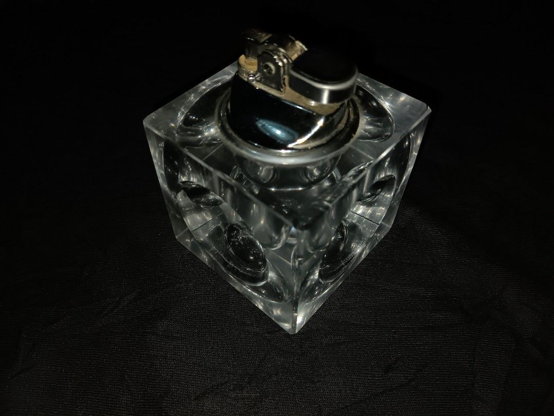 VINTAGE RETRO CUT GLASS SQUARE LIGHTER,1970s, JAPAN, Hobbies & Toys ...
