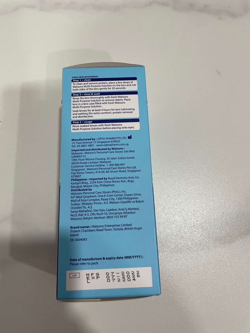 Watson contact lens solution, Beauty & Personal Care, Vision Care on ...