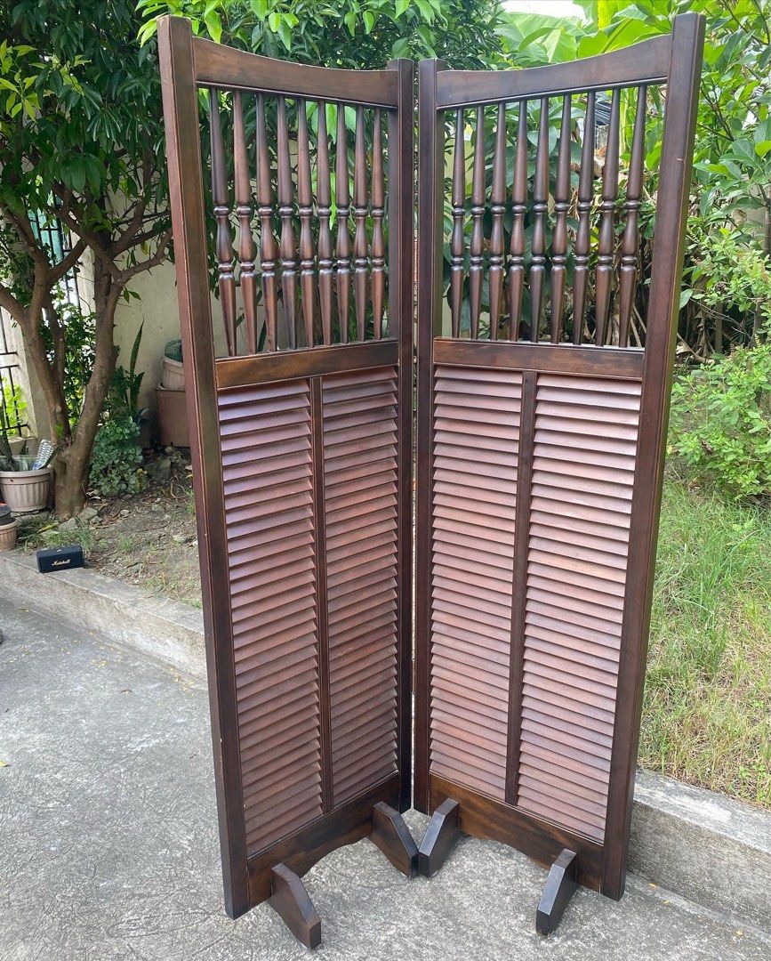 wooden 2panel divider, Furniture & Home Living, Home Decor, Other Home ...