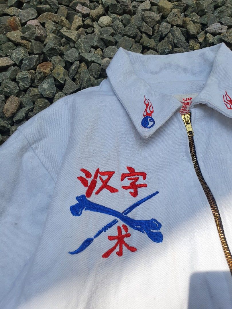 WORK JACKET RAWTYPE RIOT X SENI KANJI ORIGINAL JAKET RAW TYPE TEAM RTR ...