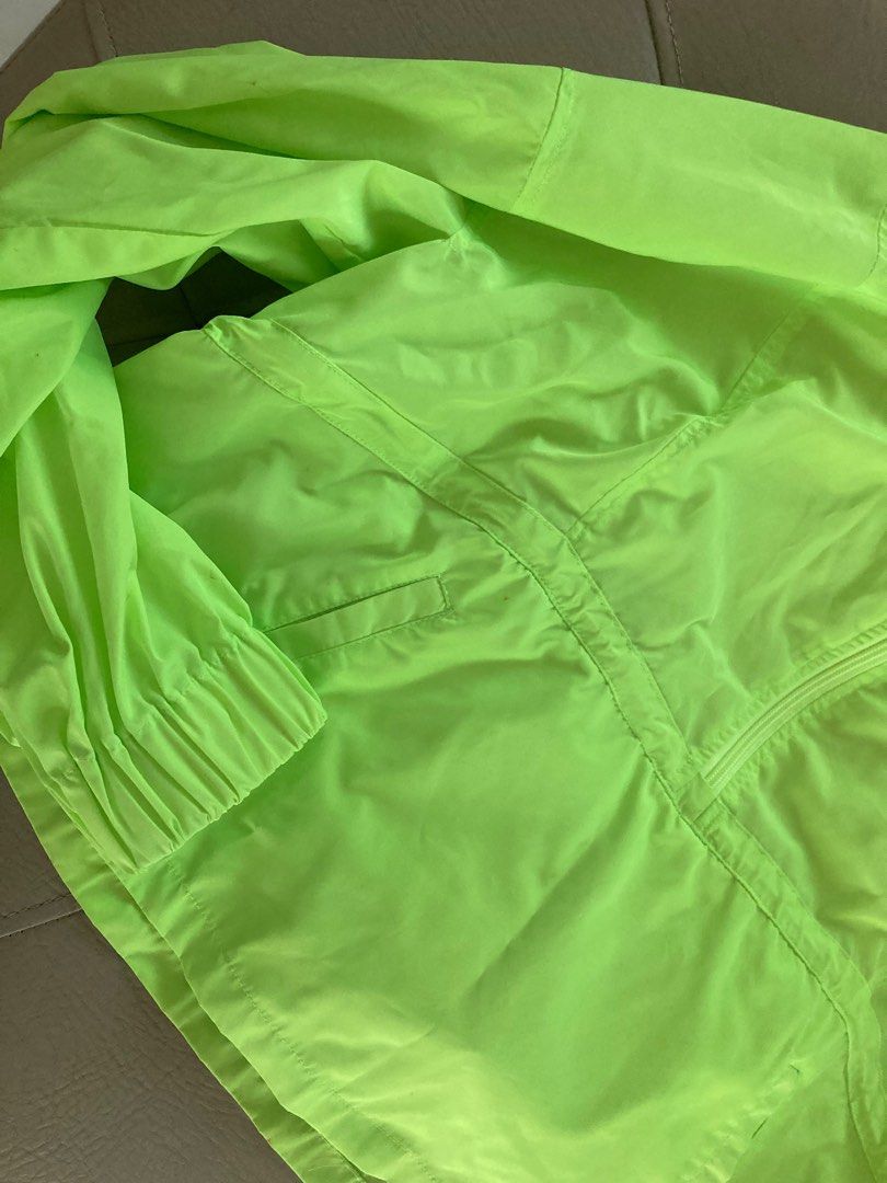 Zara Windbreaker in Fluorescent Green, Women's Fashion, Coats, Jackets ...