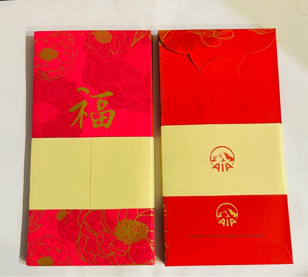 2022. AIA. Red Packets. Ang Pao. Ang Bao. Hong Bao. 10pieces per pack ...