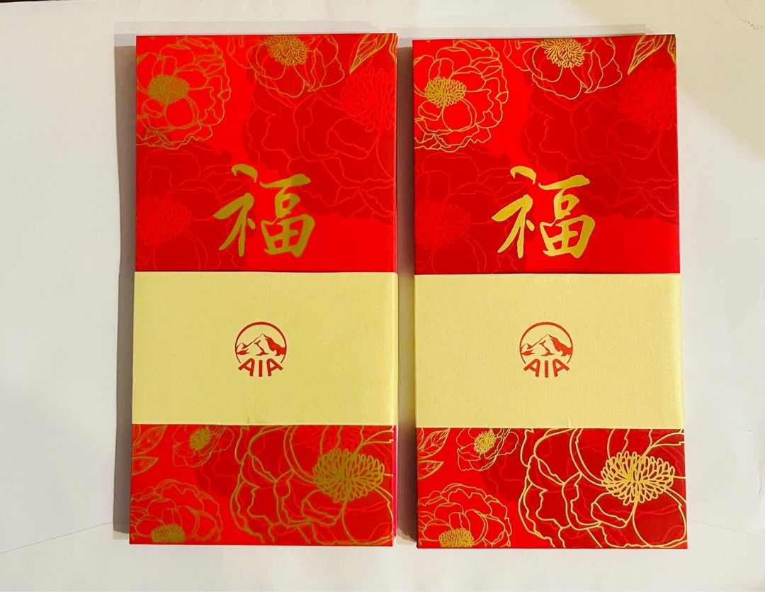 2022. AIA. Red Packets. Ang Pao. Ang Bao. Hong Bao. 10pieces per pack ...