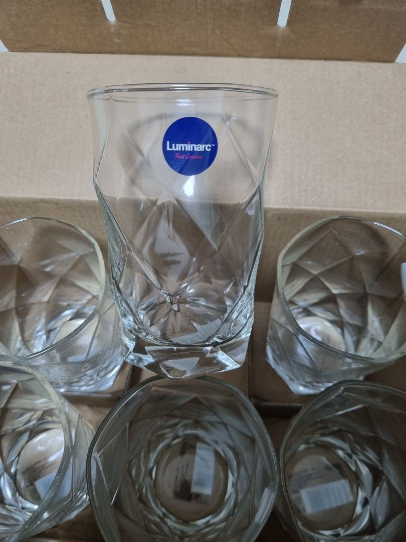 6 Luminarc Louvre Cups ( 350ml each ), Furniture & Home Living, Kitchenware & Tableware ...