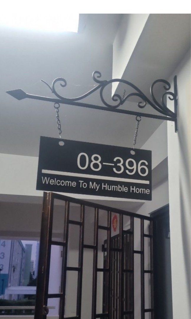 Acrylic unit signage customisation, Furniture & Home Living, Home Decor ...
