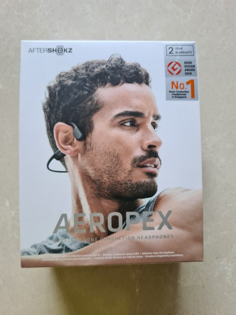 Aftershokz Aeropex, former of Shokz Openrun wireless bone conduction ...