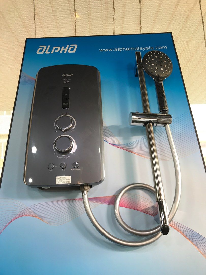 Alpha Water Heater with DC PUMP IM9i Matel Black, TV & Home Appliances, Water Heater & Instant ...