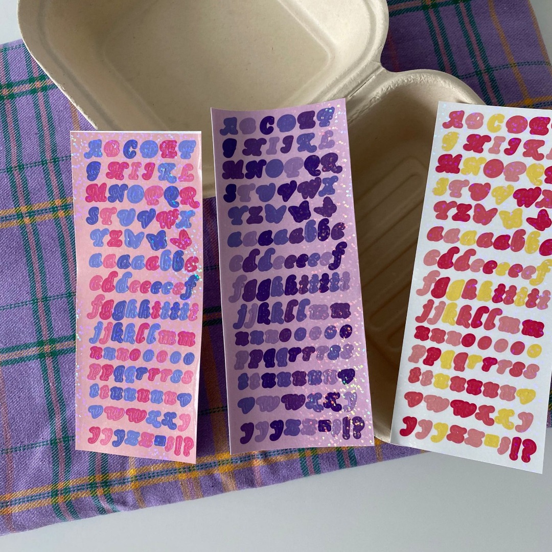 Alphabet top loader deco sticker journaling bujo, Hobbies & Toys ...